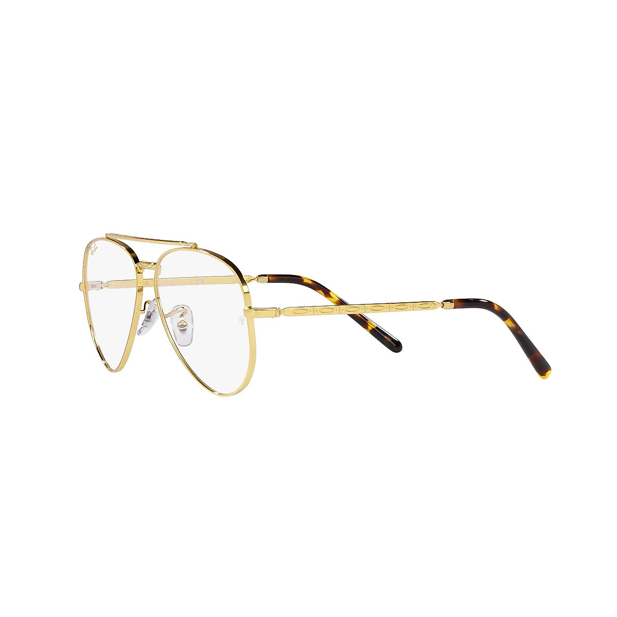 Ray-Ban RX3625V New Aviator Prescription Eyewear Frames, Legend Gold/Demo Lens, 58 mm