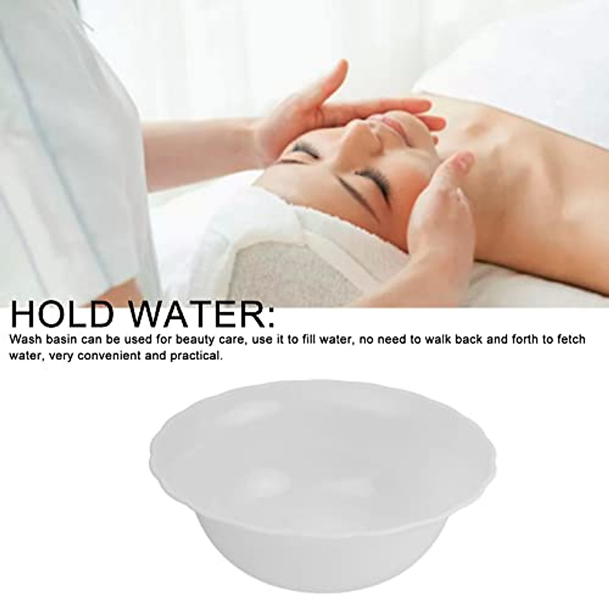 Face Wash Basin, Professional Stylish Portable Round Soaking Wash Basin for Beauty Salon for Skin Care