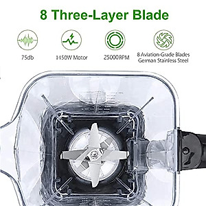 Blenders for Kitchen, Professional Countertop Blenders for Smoothies/Ice Shakes with 8 Adjustable Speeds 4 Preset Programs, 70Oz 1450W High Speed Commercial Blender, 30000RPM, BPA Free