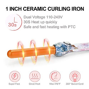 PARWIN PRO BEAUTY Hair Styling Set - 1875w Professional Hair Dryer - 1 Inch Titanium Curling Iron- 1 Inch Anti-Static Hair Straightener- Negative Ionic Technology - Pack of 3, for All Hair Types