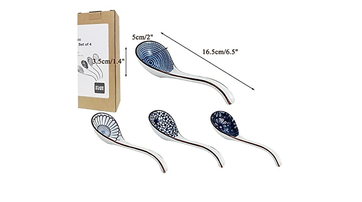 Elegant Ceramic Soup Spoons Set of 4 for All Occasions