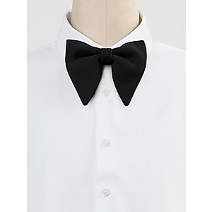 Allegra K Solid Pre-tied Bow Ties for Women Men Formal Party Prom Bowties Velvet One Size Black