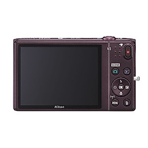 Nikon COOLPIX S5300 16 MP Wi-Fi CMOS Digital Camera with 8x Zoom NIKKOR Lens and 1080p HD Video (Plum) (Discontinued by Manufacturer)