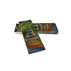 Christian Bookmark with Bible Verse, Pack of 25, Prayer Themed, Let the Words of My Mouth Be Acceptable To You, Psalm 19:14