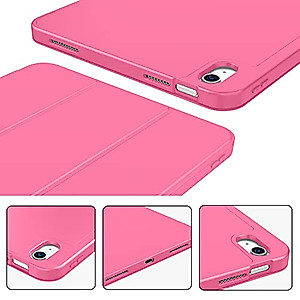 ZryXal New iPad 10th Generation Case 10.9 Inch 2022 with Pencil Holder, Smart iPad Case with Soft TPU Back [Support Auto Wake/Sleep] (Watermelon)