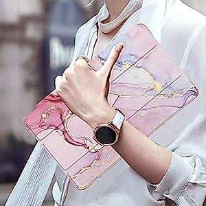 PIXIU Folio Case for Galaxy Tab A7 Lite 8.7" 2021,Heavy Duty Trifold Stand PU Leather Smart Cover for Samsung Galaxy Tab A7 Lite SM-T225/T220 Marble