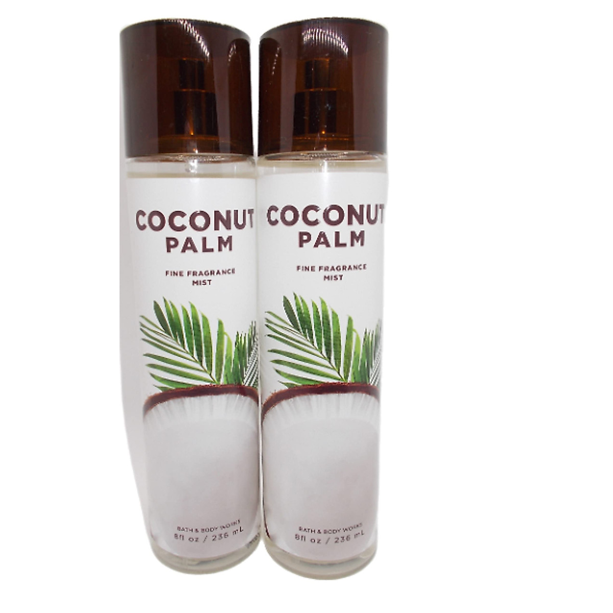 Bath & Body Works 2 Pack Coconut Palm Fine Fragrance Mist 8 Oz.