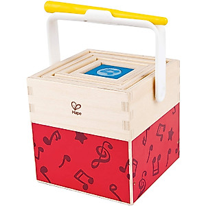 Hape Stacking Music Set | Colorful 6 Piece Musical Box Toy, Wooden Set for Kids 18 months+