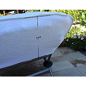 Luxury Hotel Spa Pool Fitted, Solid Terry Cloth Chase Lounge Cover 100% Ring-Spun Turkish Cotton, Soft and Absorbent Hottel Sized Chair Cover 90" X 29" - White