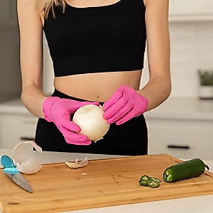 FRAMAR Pink Gloves Disposable Latex Free – Pink Nitrile Gloves Small, Disposable Gloves Small, Rubber Gloves Disposable, Esthetician Supplies, Mechanic gloves Disposable, Guantes Desechables 100 Pk