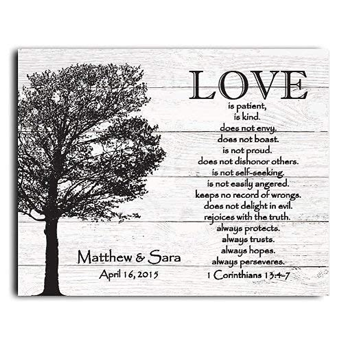 Corinthians Wedding Date Print | Personalized Anniversary Gift | Christian Wedding Gift | Christian Engagement Gift