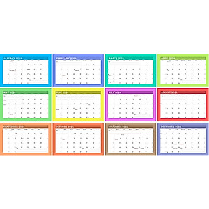 2024 Photo Frame Wall Spiral-bound Calendar (Add Your Own Photos) - 12 Months Desktop/Wall Calendar/Planner - (Geometrics Edition #005)