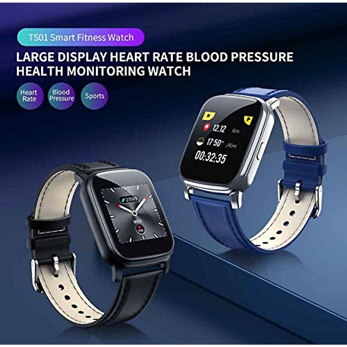 Sysmarts Sports Pedometer Smart Fitness Watch for Android and iOS Phones,Activity Tracker Step Calorie Counter with Heart Rate Monitor, Bluetooth Watches,Waterproof Smartwatch for Women and Men