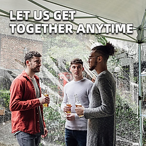 MordenApe Clear Sidewall, Transparent Canopy Walls, Canopy Side Wall for 10x10 Pop Up Canopy - Straight Leg, Outdoor Instant Canopies Sidewall,1 Pack (White)