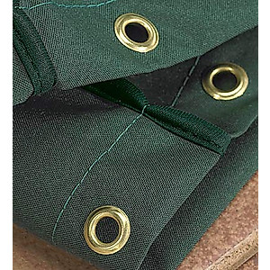 Plow & Hearth Loveseat Outdoor Furniture Cover | All-Weather | Water-Repellent | Cloth-Like Polyester | Resists Fading | Toggle Closure | Reinforced Seams | 64" L x 34" W x 34" H | Green