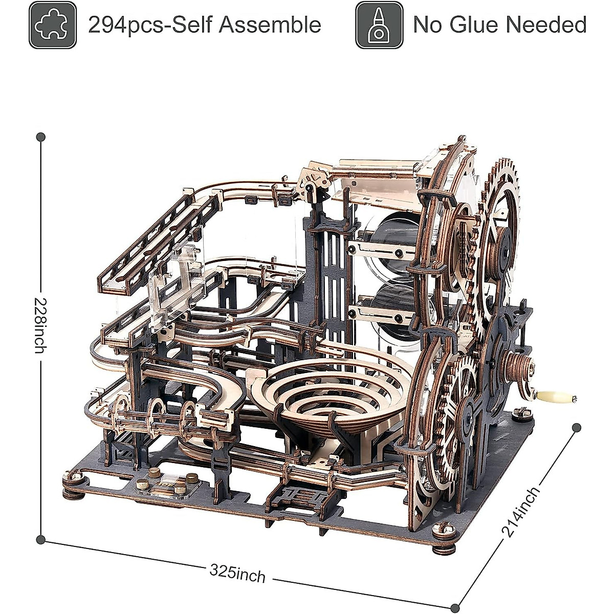 ROKR 3D Wooden Puzzles for Adult, Marble Run Puzzle Model Mechanical Marble Run Building Kits DIY Toy Hobbies for Adults for Men, Women