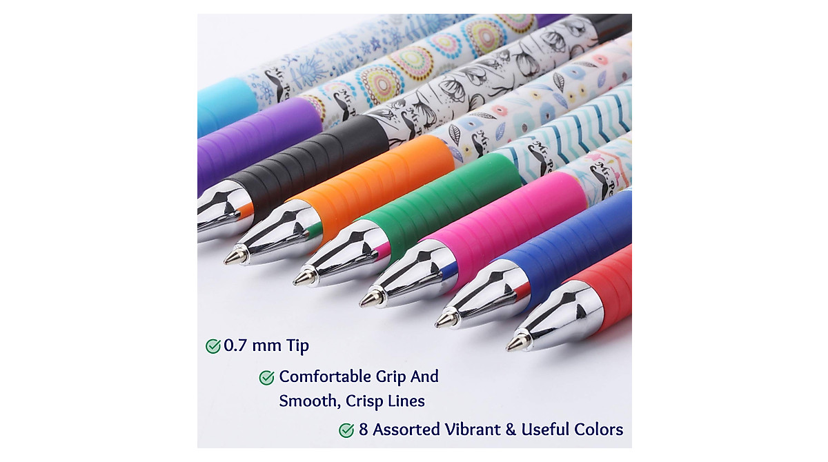 Mr. Pen Bible Journaling Pens 8-Pack - No Bleed, Vibrant Colors