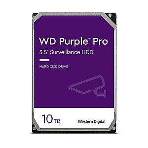 Western Digital 10TB WD Purple Pro Surveillance Internal Hard Drive HDD - SATA 6 Gb/s, 256 MB Cache, 3.5" - WD101PURP
