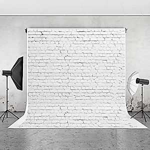 HUAYI 8x8ft Large White Grey Brick Wall Photography Backdrop Party Decoration Vinyl Video Models Background D-2504