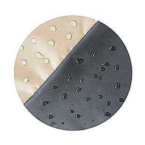 ProHome Direct Heavy Duty 40Inch Square Fire Pit Cover, UV and Water Resistant, 40"Lx40"Wx28"H,Black/Beige