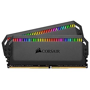 Corsair Dominator Platinum RGB 16 GB (Pack of 2), Total 32 GB, DDR4 3600 (PC4-28800) C18 1.35V AMD Optimised Memory- Black