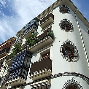 WUZMING Balcony Privacy Screen Anti-UV Outdoor Windshield Shade Net with Eyelets and Rope, 50 Sizes (Color : Brown, Size : 100x600cm)