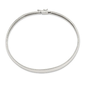 IceCarats 925 Sterling Silver 8mm Flexible Bangle Bracelet