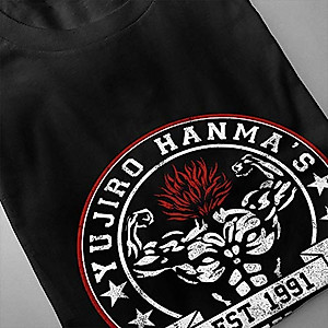 Yujiro Hanma Baki Mens Casual Blouse Tops T-Shirt Tees