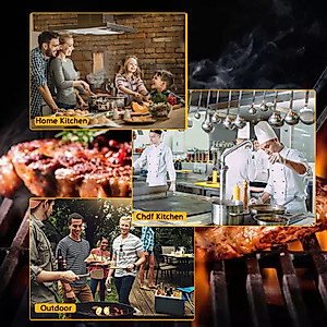 Laojbaba Meat Smoker Guide-Meat Temperature Magnet Smoker Meat Magnet Smoking Accessories BBQ Lovers Grill Grilling Accessories 7x10inch