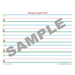 Teacher Created Resources 76501 Smart Start K-1 Writing Paper: 100 sheets, White