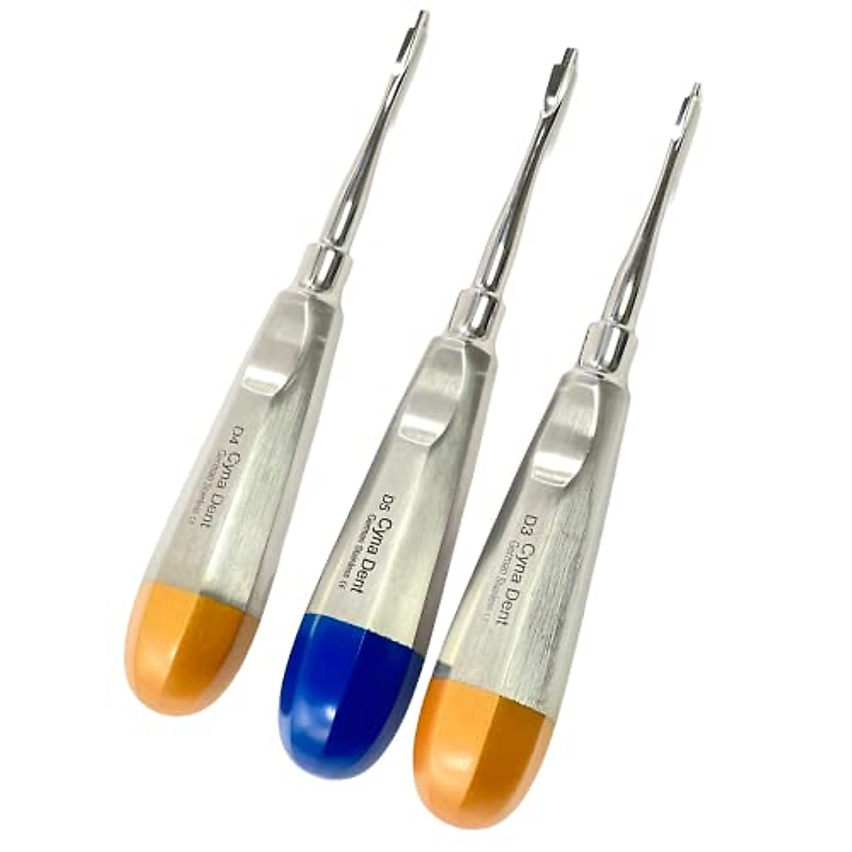 New German Stainless Set of 3 LUXATING PERIOTOMES Dental ATRAUMATIC EXTRACTING Elevators 3MM 4MM 5MM