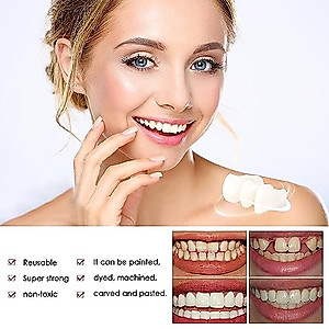 Tempoary Tooth Repair Kits DIY Dental Care Kit Glue for Filling Missing Broken Teeth Crowns and Bridges Moldable Fake Teeth to Regain Your Beautiful Smile in Minutes-White Color