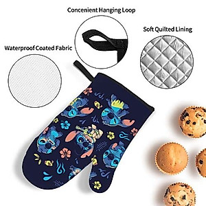 Oven Mitts and Pot Holders Sets Heat Resistant Kitchen Accessories Thermal Gloves and Pads Protect Your Hands in The Kitchen