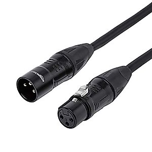 Amazon Basics XLR 4-Conductor Star Quad Balanced Microphone Cable - 50-Foot, Black