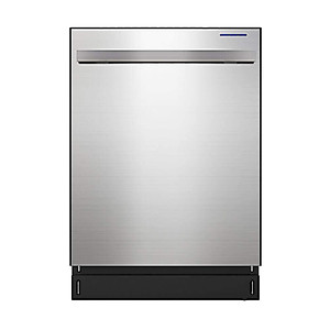 Sharp SDW6757ES Slide-In Dishwasher, Stainless Steel Finish, 24" Wide, Soil Sensors, Premium White LED Interior Lighting, Smooth Glide Rails, Heated Dry Option, Responsive Wash Cycles, Power Wash Zone