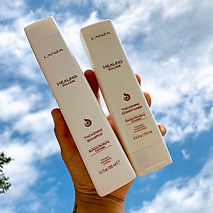 L'ANZA Healing Volume Thickening Conditioner, Boosts Shine, Volume, and Thickness of Fine Flat Hair, Hair Thickening Conditioner Rich With Bamboo and Keratin, Luxury Hair Care