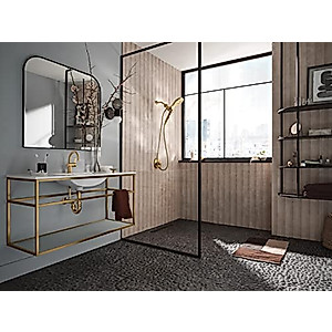 Moen 220C3BG Verso Eight-Function 7" Diameter Spray Head Standard with Handshower, Brushed Gold