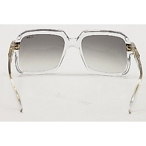 Cazal 607 Sunglasses, Crystal Frame/Grey Gradient Lens, 56mm