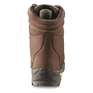 Bolderton Ridge 8" Men’s Waterproof Hunting Boots Insulated, Lace Up Hiking Shoes, 1000 Gram Dark Brown 10 2E (Wide)