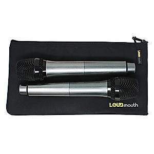 LOUDmouth Dual Wireless Microphone Pouch | Zippered Mic Bag for Two Long Microphones | 12.5" x 6.5"