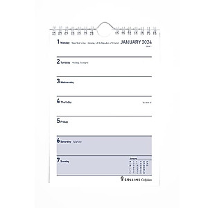Collins Debden Collins Colplan 2024 Diary Weekly Spiral Planner Notebook - Business Planner and Organiser - January to December 2024 Diary - Weekly - - 60-24 Red