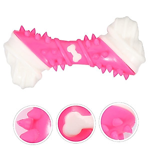 Angoily Pet Teething Toys Pet Molar Bite Toy Dog Dental Toy Puppy Interactive Toy Dog Teeth Cleaning Toy Teeth Training Dog Bone Dog Molar Toy Bone Toy Dog Play Toy Dog Ball Chew TPR