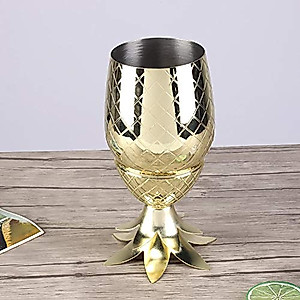 Fdit Stainless Steel Pineapple Cocktail Mixer Drinking Shaker Bar Accessories Pineapple Shape Cocktail Cup