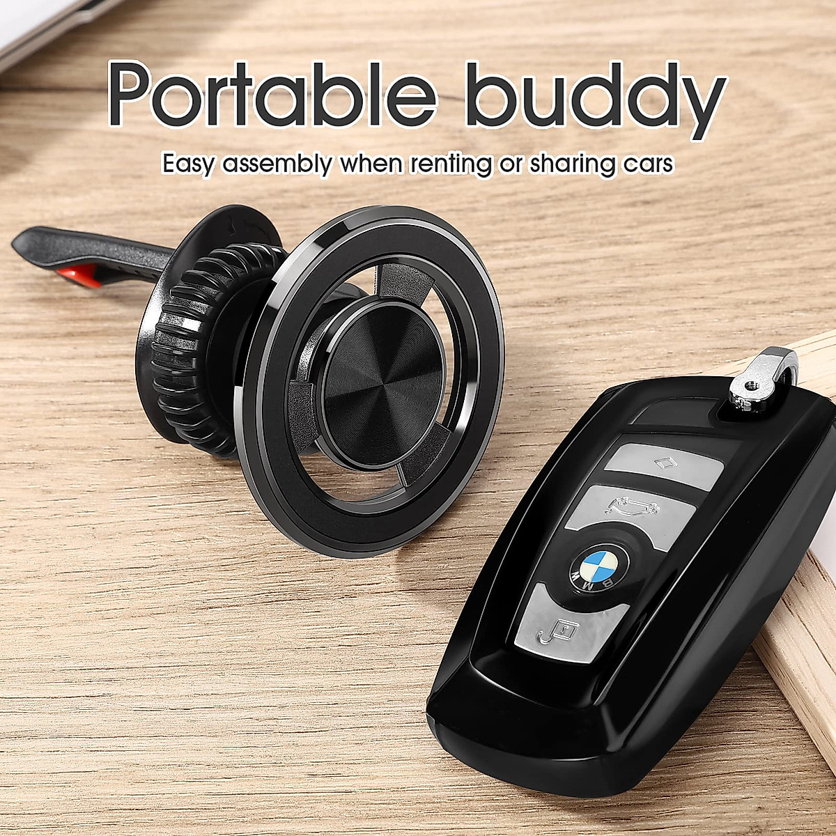 JQKZH Phone Holder for Car, Magnetic car Mounted iPhone Holder, Easy Installation, Strong Magnets & Stable Hook，Hands-Free Phone Holder, Compatible Mount car Accessories Fit for All Smartphones