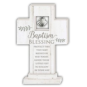 Cathedral Art Standing Cross-Baptism Blessing, Multicolored, Multi