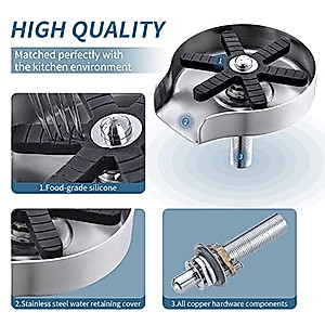 ZMOPO Glass Rinser for Kitchen Sink, Stainless Steel Faucet Glass Washer, All-Round 9 Holes Fast Water Jet, Full Copper-Nickel Plated Anti-rust for Bar, Home, Restaurant Kitchen Sink Accessories