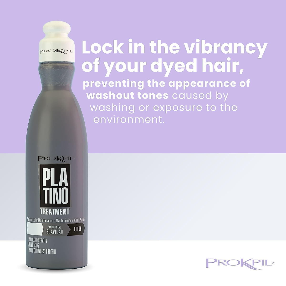 Prokpil | Treatment Platinum Maintenance Mask for Platinum Gray Silver Hair | Matizante Platino Tratamiento y Mantenimiento Natural Matizador Plateado, Gris Canoso (Regular Size 10oz-300ml)