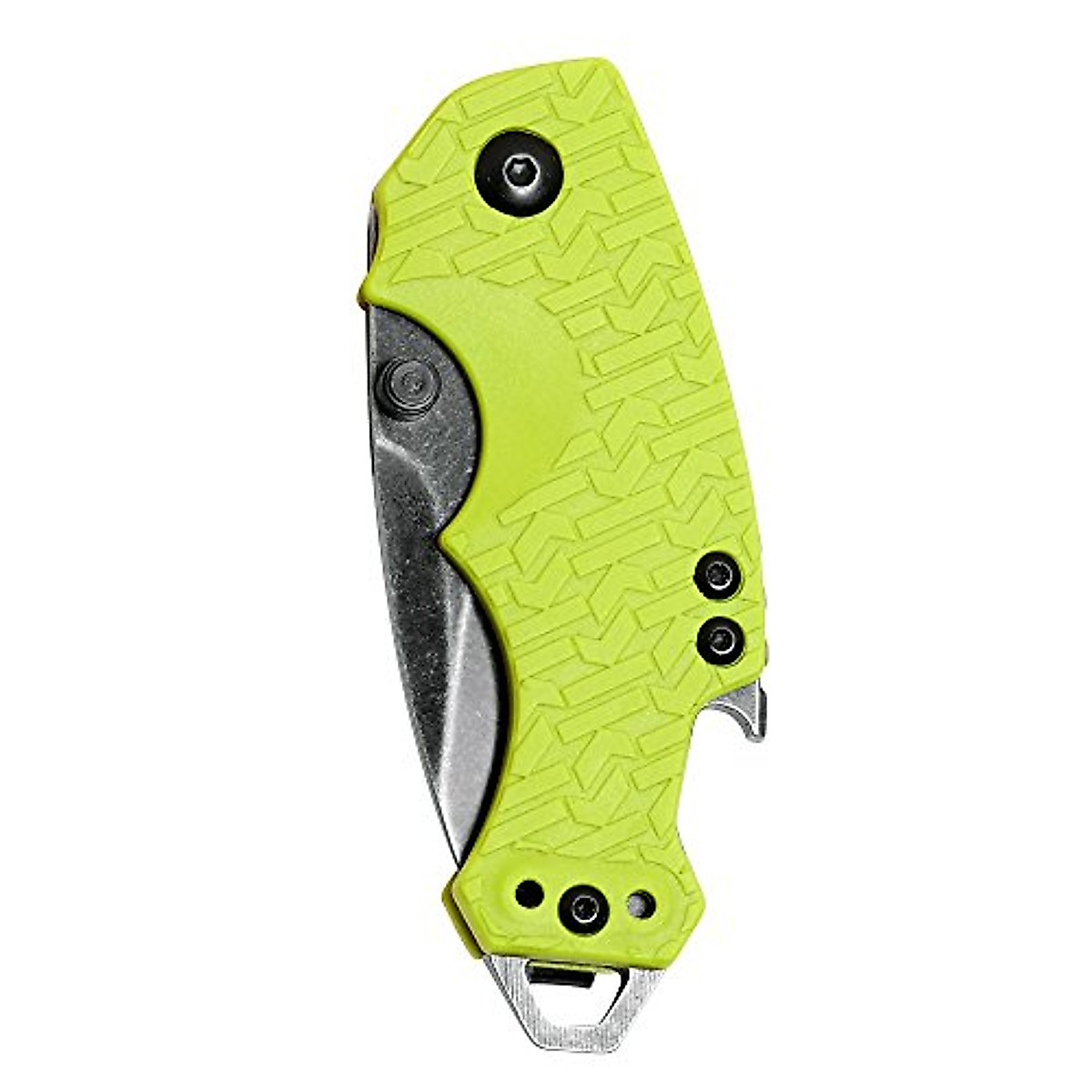 Kershaw Shuffle Lime (8700LIMEBW) Multifunction Pocket Knife; 2.4” BlackWash Stainless Steel Blade; K-Texture Grip, Liner Lock, Reversible Deep-Carry Pocketclip, Screwdriver, Bottle Opener; 2.8 OZ