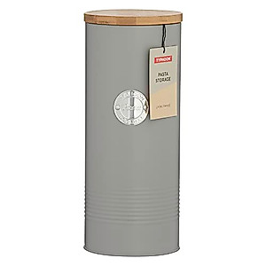 Typhoon Living Pasta Storage Canister with Bamboo Lid, Grey, 2.5 Litre