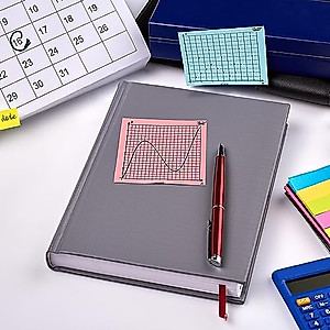 Mr. Pen- Graph Paper Sticky Notes, 6 Pads, 3x3 Inch, Bright Colors, Graph Sticky Notes, Math Graph Paper, Graphing Sticky Notes, Grid Sticky Notes, Grid Notepad, Mini Graph Paper